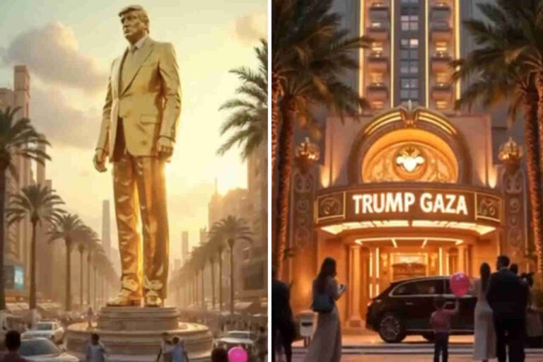 Trump posts video of his golden statue in Gaza and becomes the target ...