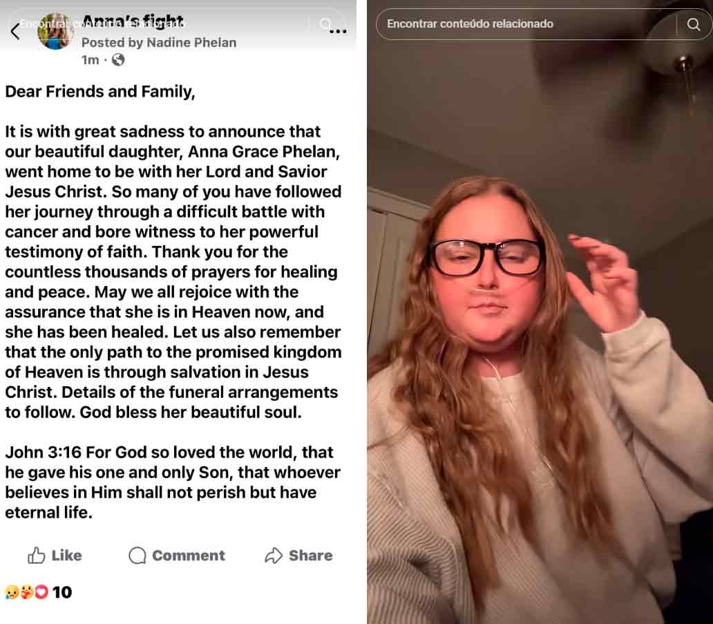 Tiktoker Anna Grace Phelan verliest de strijd tegen kanker op 19-jarige ...