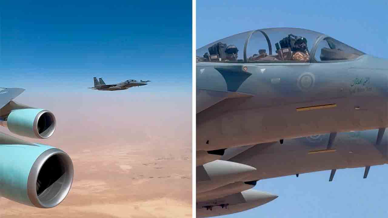 Vídeo: Cazas F-15 escoltan al Air Force One durante la llegada de Trump a Arabia Saudita - TechBreak