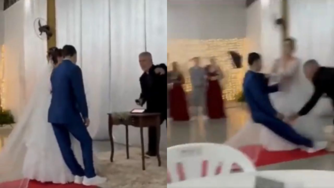 Novio brasileño se desmaya al ver a la novia en el altar y el video se vuelve viral - TechBreak