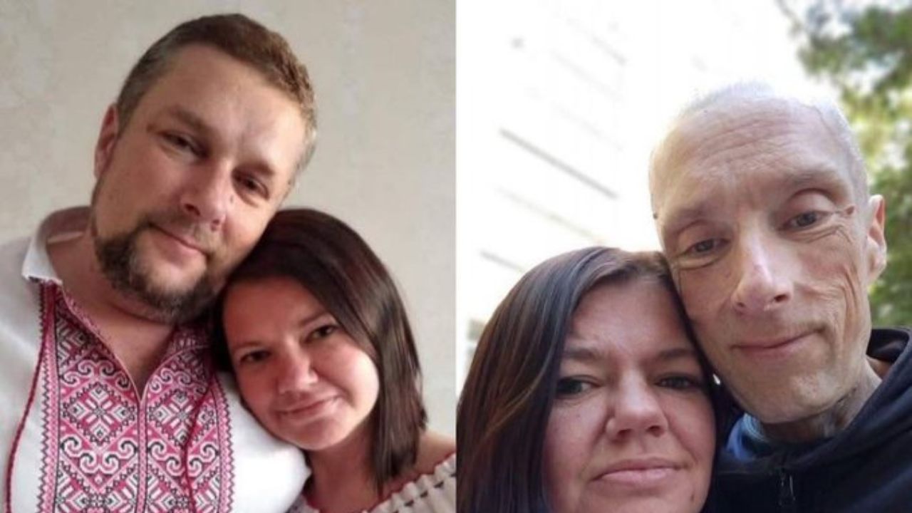 Un soldat ukrainien montre des photos avant et après sa capture par la ...